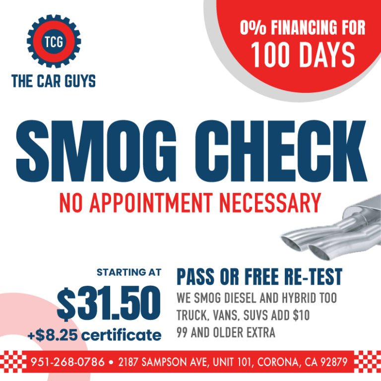 Smog Check Test Station - Corona - Riverside, Ca Auto repair |The Car Guys